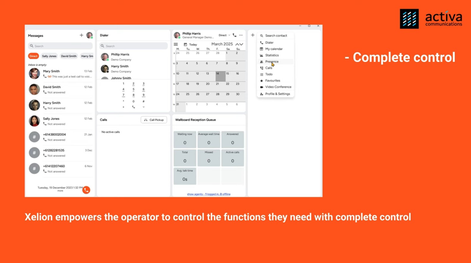Xelion Modular User Interface - Activa Communications