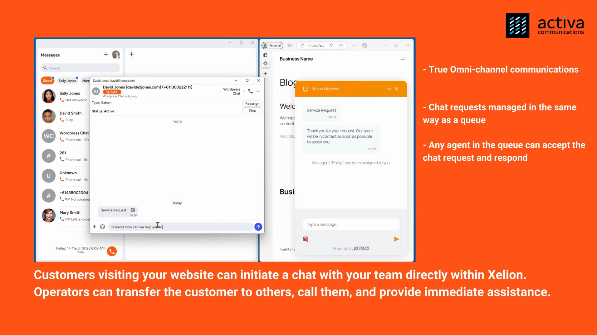 Xelion wholesale UC platform for MSPs - Activa Comms